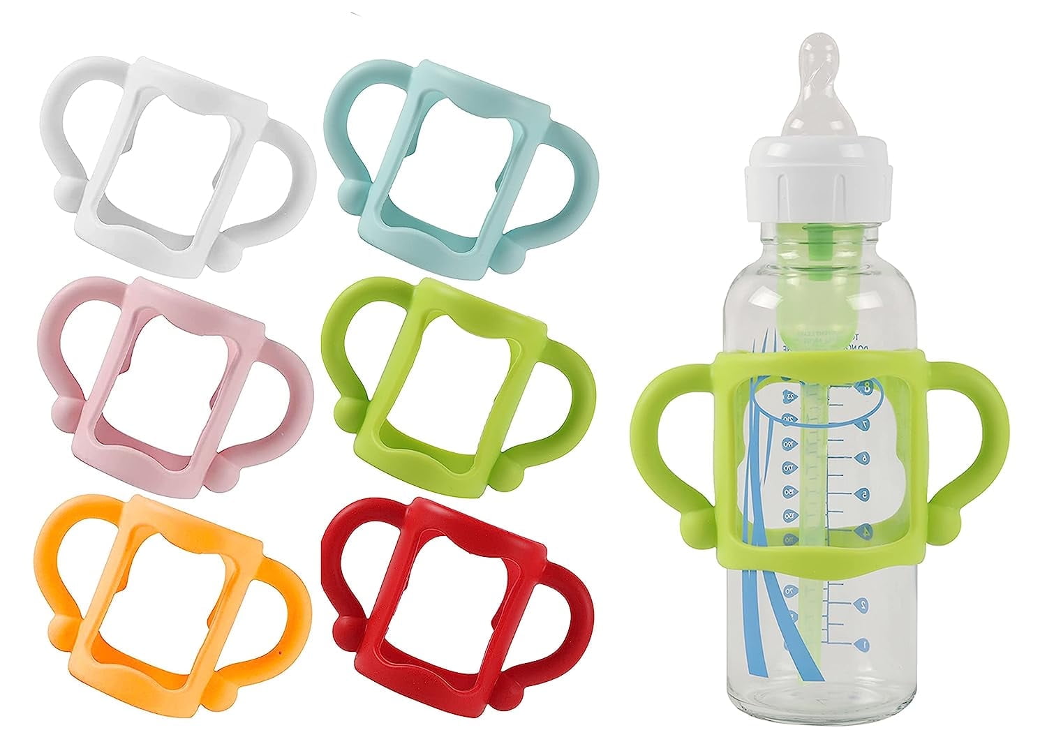 (6-Pack) Bottle Handles for Dr Brown Narrow Baby Bottles with Easy Grip ...