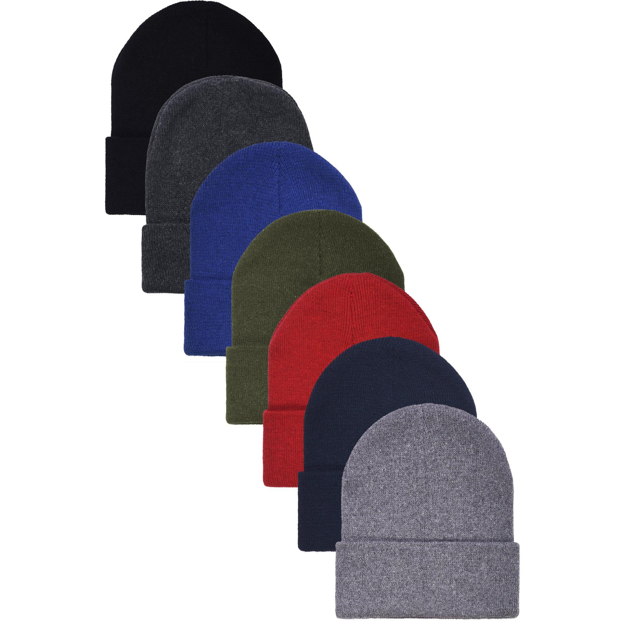 6-Pack Boy's Polyester Beanie, Assorted Solid Multi-Color, One Size - Walmart.com
