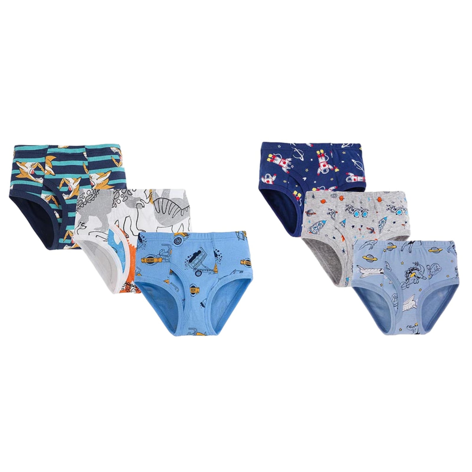 6 Pack Boys Soft 100% Cotton Triangle Underwear, Various Size Option ...