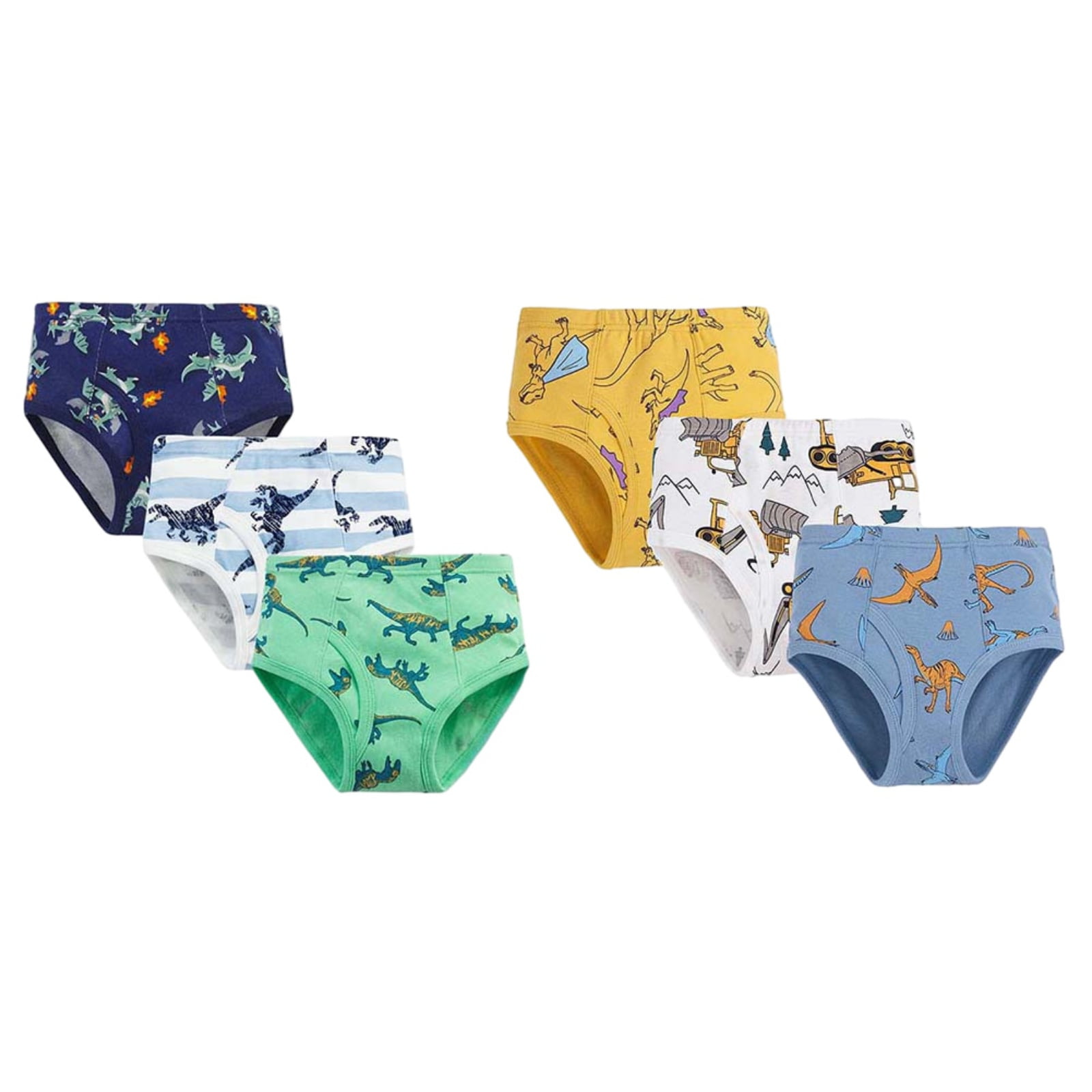 6 Pack Boys Soft 100% Cotton Triangle Underwear, Various Size Option ...