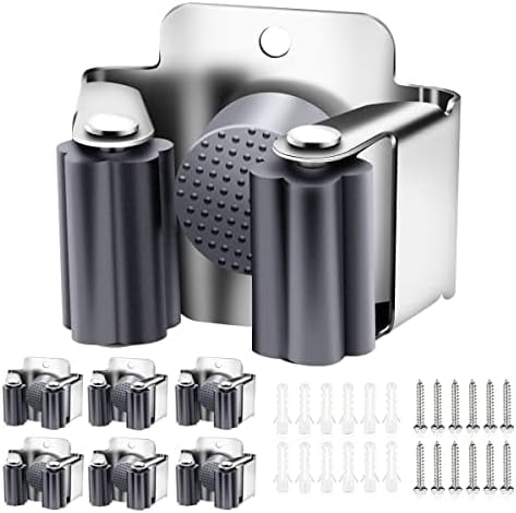 6 Pack Broom Holder Wall Mount, Mop and Broom Holder Wall Mount ...