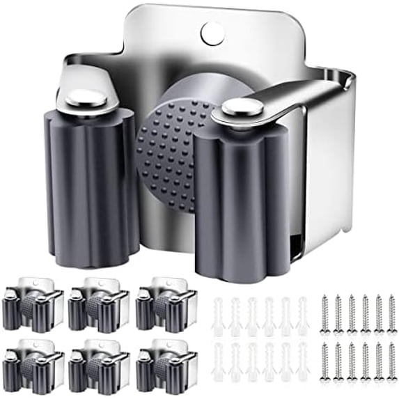 6 Pack Broom Holder Wall Mount, Mop and Broom Holder Wall Mount ...
