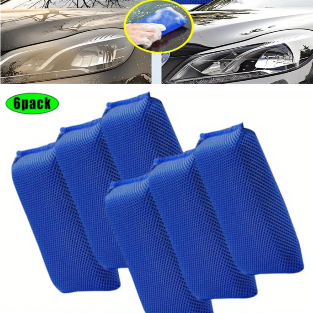 6 Pack Bug Remover Car Wash Sponge Bug and Tar Remover for Cars ...