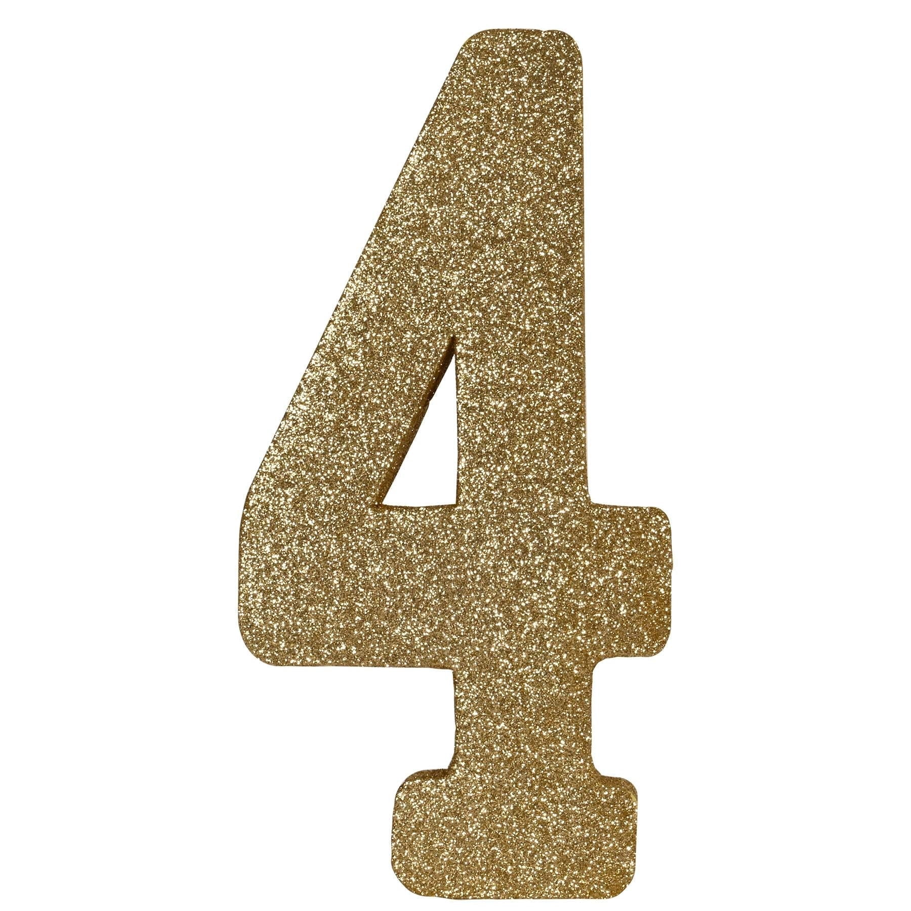 6 Pack Bulk 3-D Glittered 4 Centerpiece gold - Walmart.com