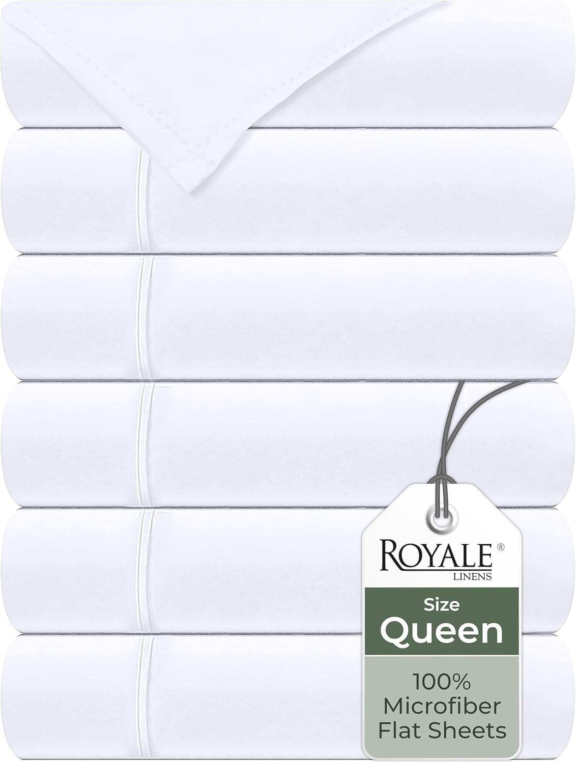 6 Pack Bulk Flat Sheet Set - Top Sheets - Soft 1800 Microfiber ...