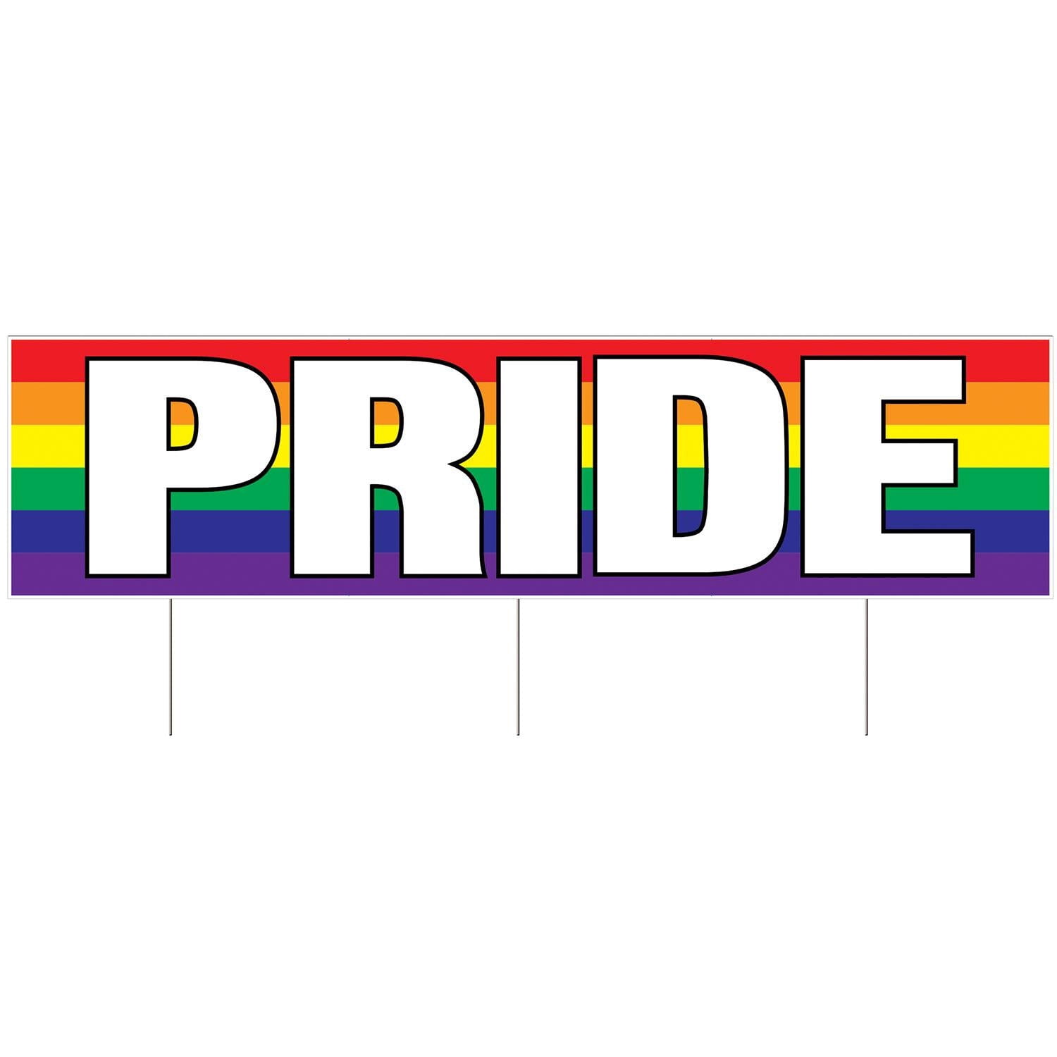 6 Pack Bulk Plastic Jumbo Pride Party Yard Sign - Walmart.com
