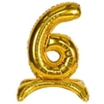 6 Pack Bulk Self-Standing Balloon Number 6 - Walmart.com