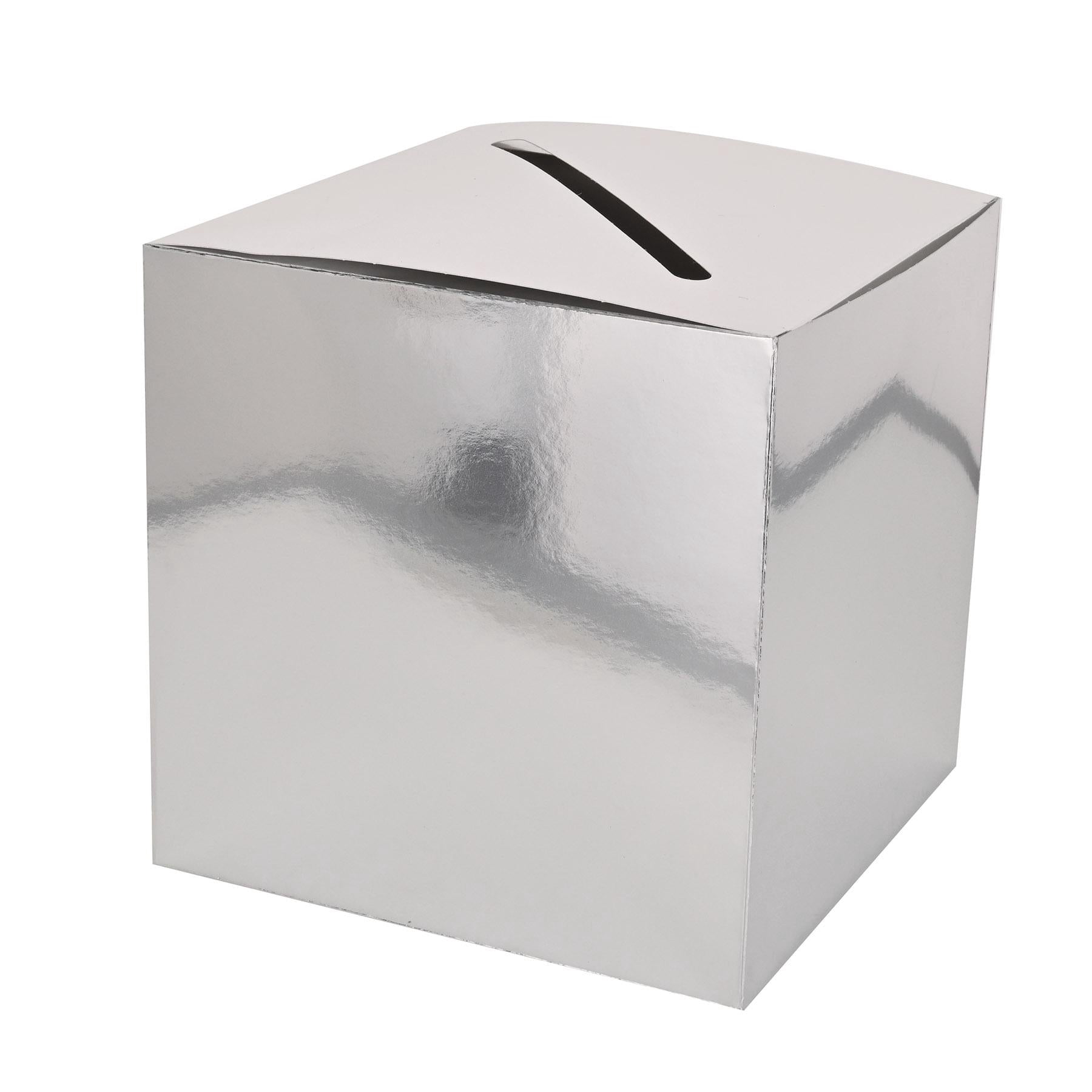 6 Pack Bulk Silver Foil All-Purpose Party Card Box - Walmart.com