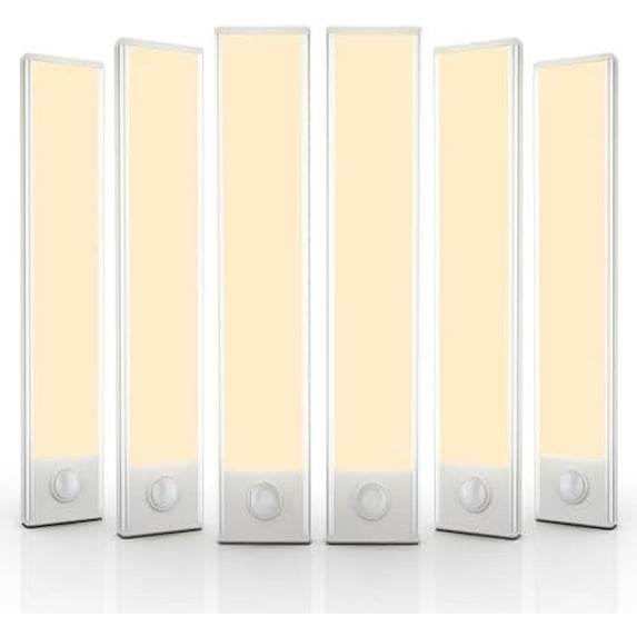 6 Pack Under Cabinet Lights Wireless, 40 LED Motion Sensor Light Indoor ...