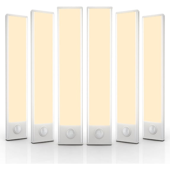 6 Pack Under Cabinet Lights Wireless, 40 LED Motion Sensor Light Indoor ...