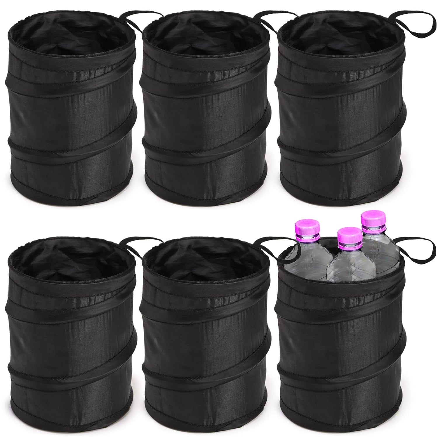 6 Pack Car Trash Can, Collapsible Pop-up Car Garbage Can, Waterproof ...