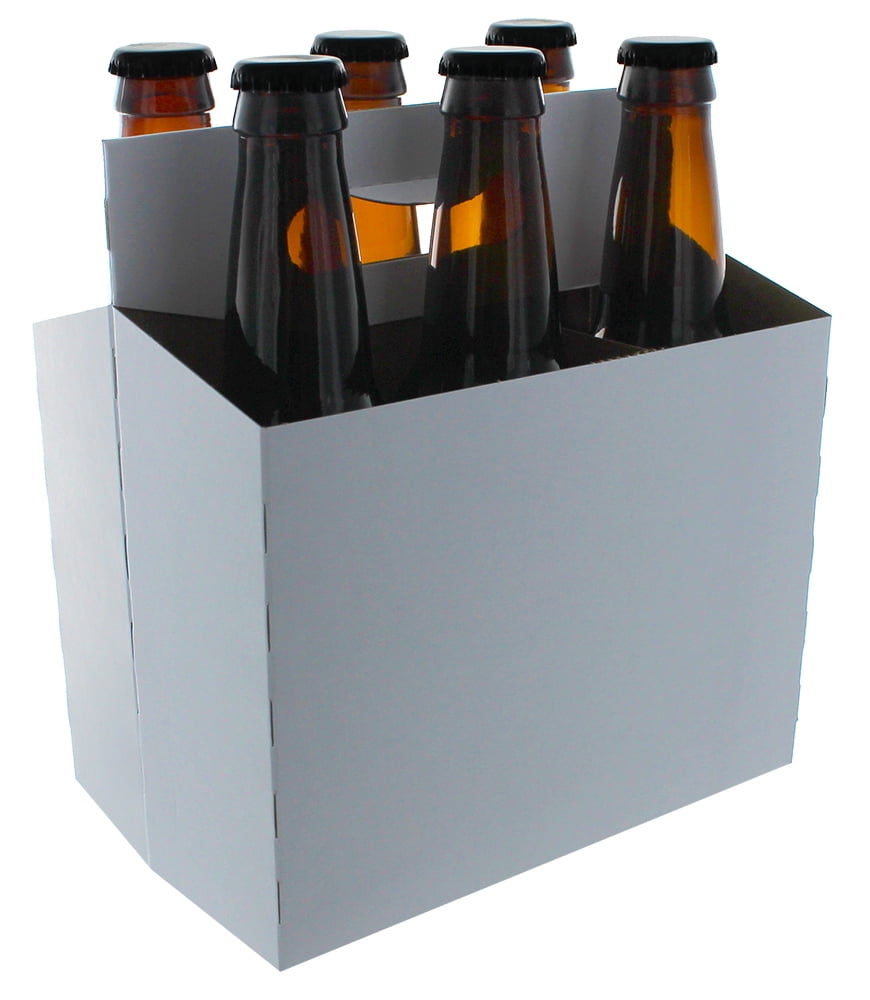 Walmart's Customizable White 6-Pack Cardboard Beer Bottle Carrier for ...