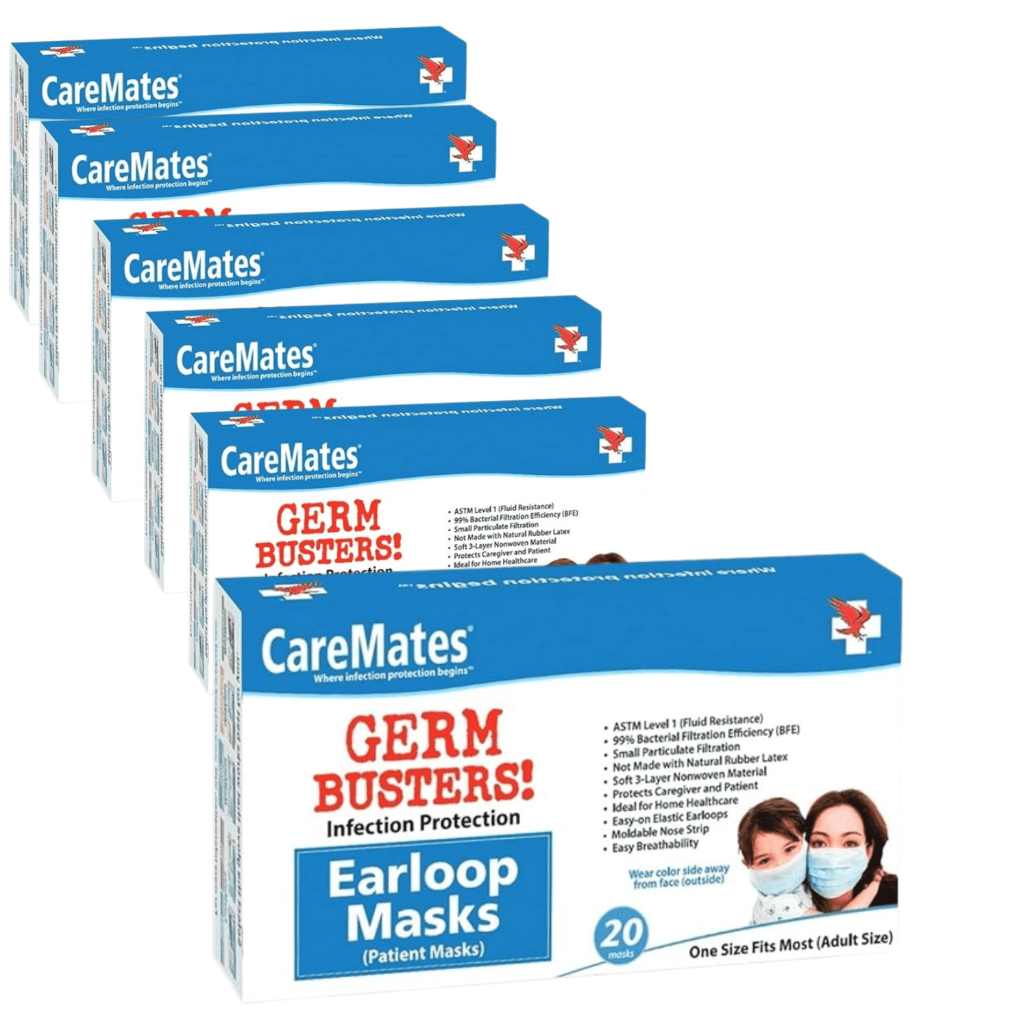 Soft Disposable 3-Ply Elastic Earloop Patient Mask, Fluid Resistance ...