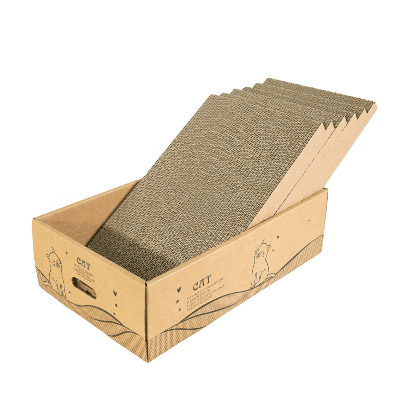 6-Pack Cat Scratching Posts, 13" Wide Extra Large, Reversible Cardboard ...