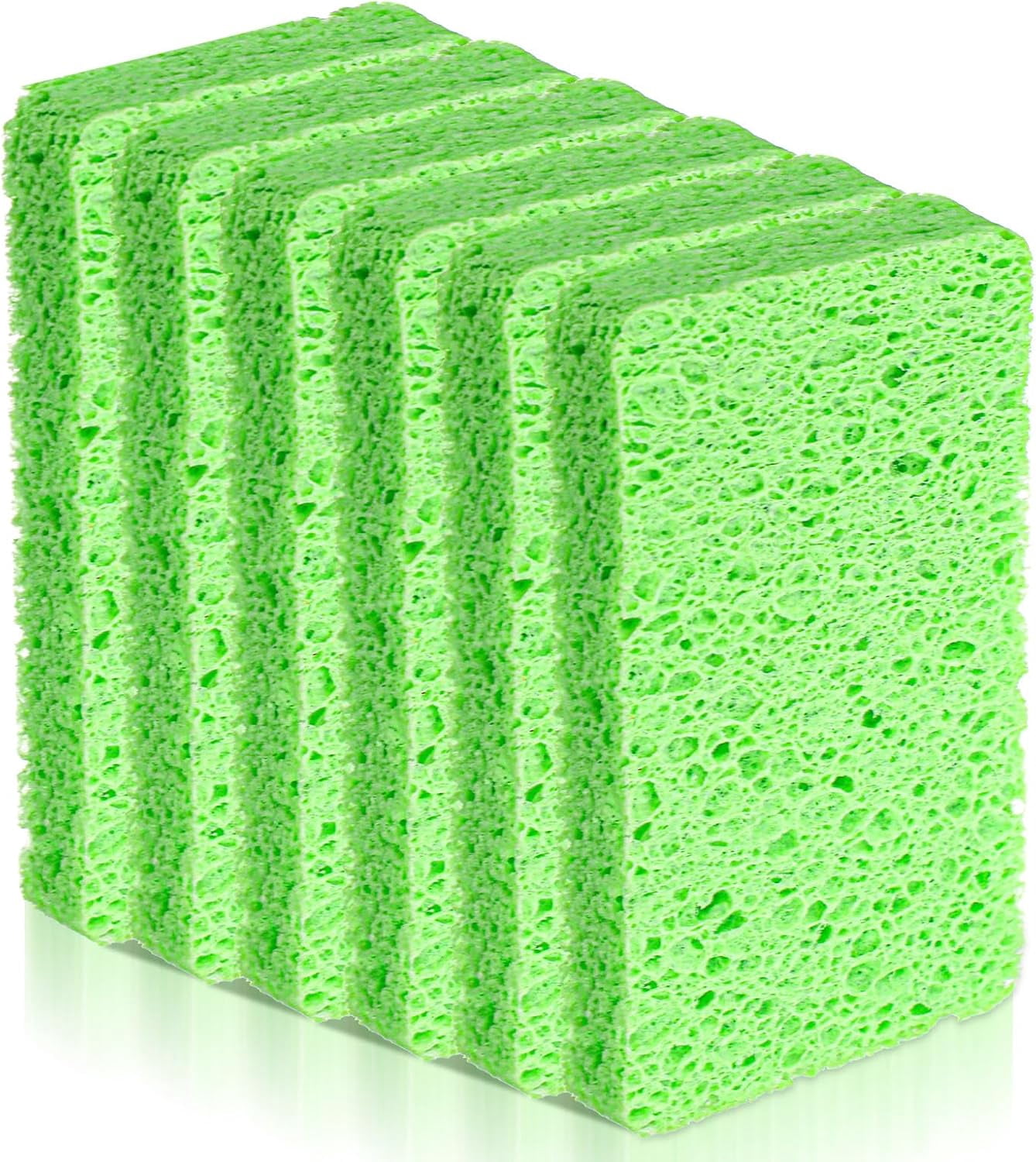6 Pack Cellulose Sponges Large Size Heavy Duty Scrub Kitchen Sponge ...