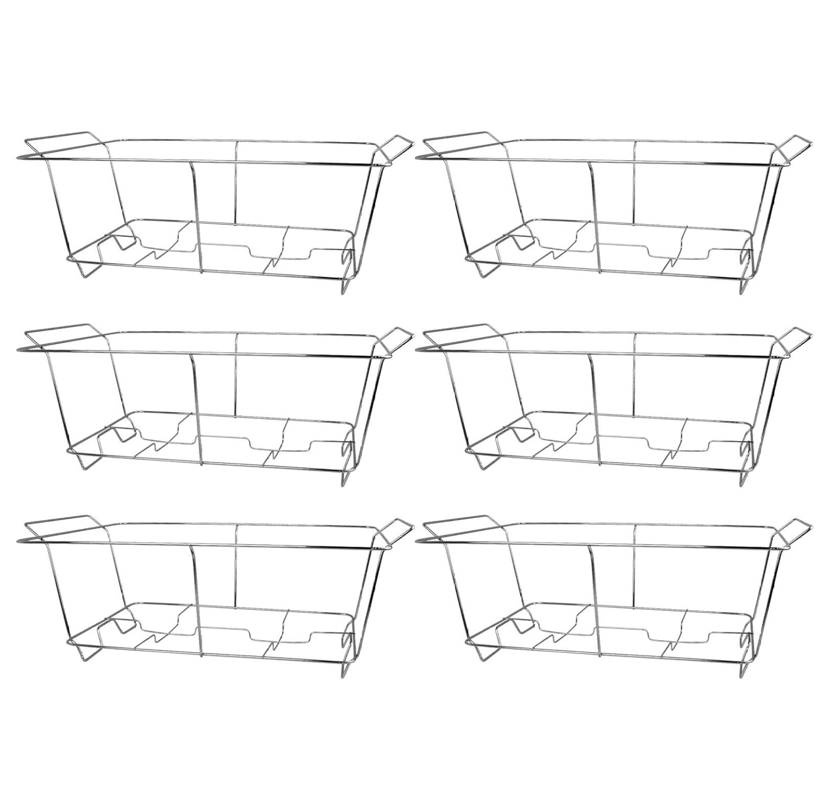 6 Pack Chafing Wire Rack Buffet Stand Chrome Frame for Events, Parties ...