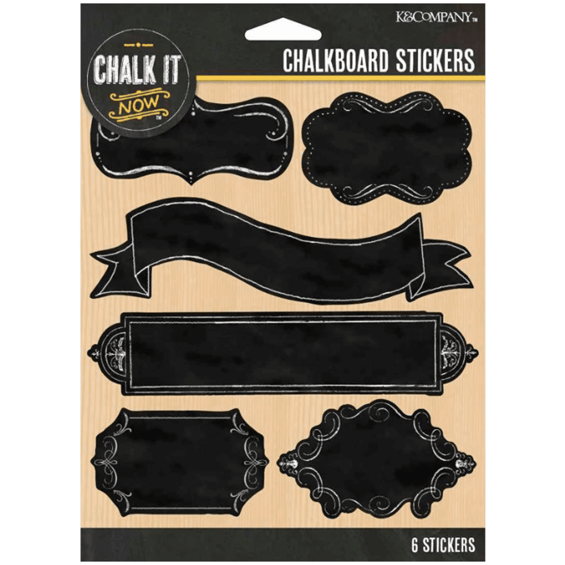 6 Pack Chalk Chalkboard Stickers, Reusable Writable Labels for Jars ...