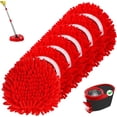 6 Pack Chenille Mop Heads Replacements Compatible with 1 Tank System ...