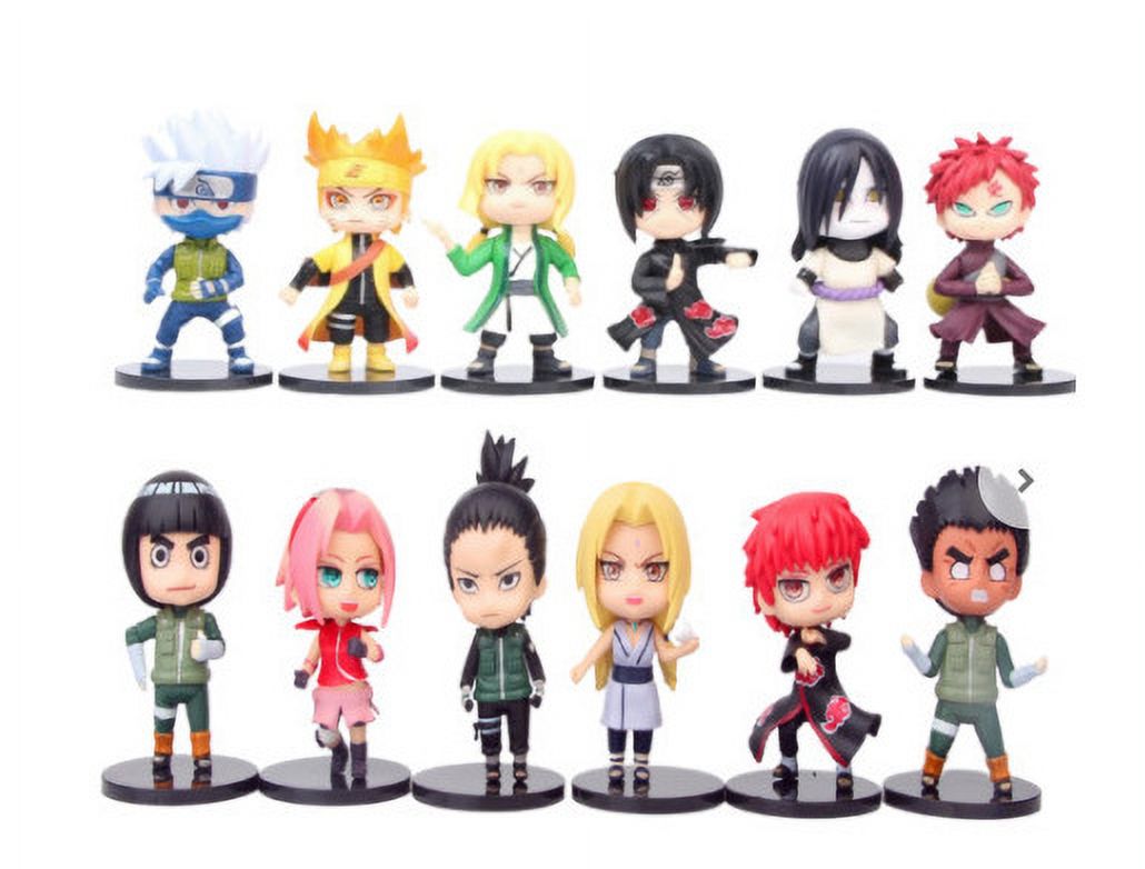 6-Pack Chibi Naruto Anime Figure Set - Standing Uzumaki Naruto & Uchiha ...