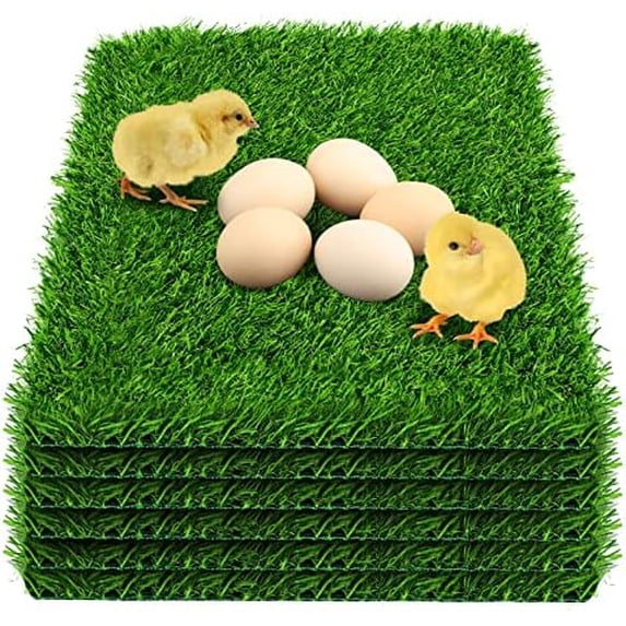6 Pack Chicken Nesting Box Pads - Washable Artificial Grass Nesting ...