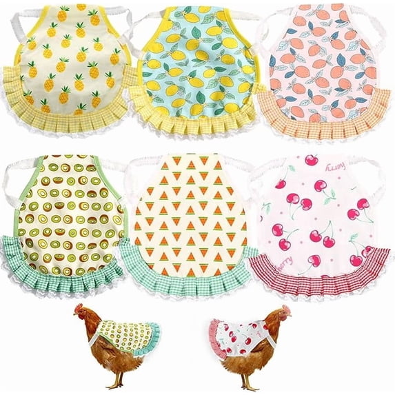 6 Pack Chicken Saddle, Hens Saddles for Hen Apron with Elastic Straps ...