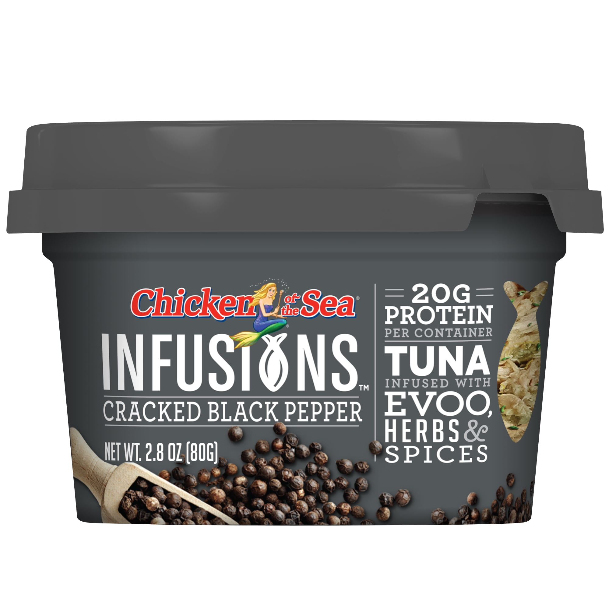 (6 Pack) Chicken of the Sea Tuna Infusions Cracked Black Pepper, 2.8 oz ...