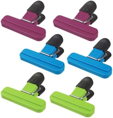 6 Pack Chip Bag Clips – Heavy Duty, 3 Colors, Kitchen – Home Decor ...