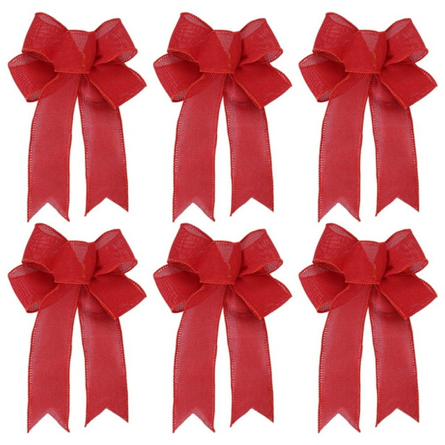 "Lihe 6 Pack Velvet Christmas Bows, Large 10.7""x8.5"" for Outdoor ...