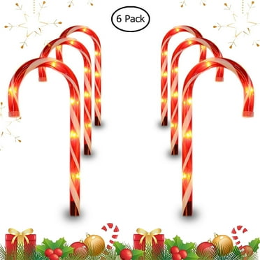 Ablegrid 10 Pack 8 Modes 30" Christmas Candy Cane Light Flickering ...