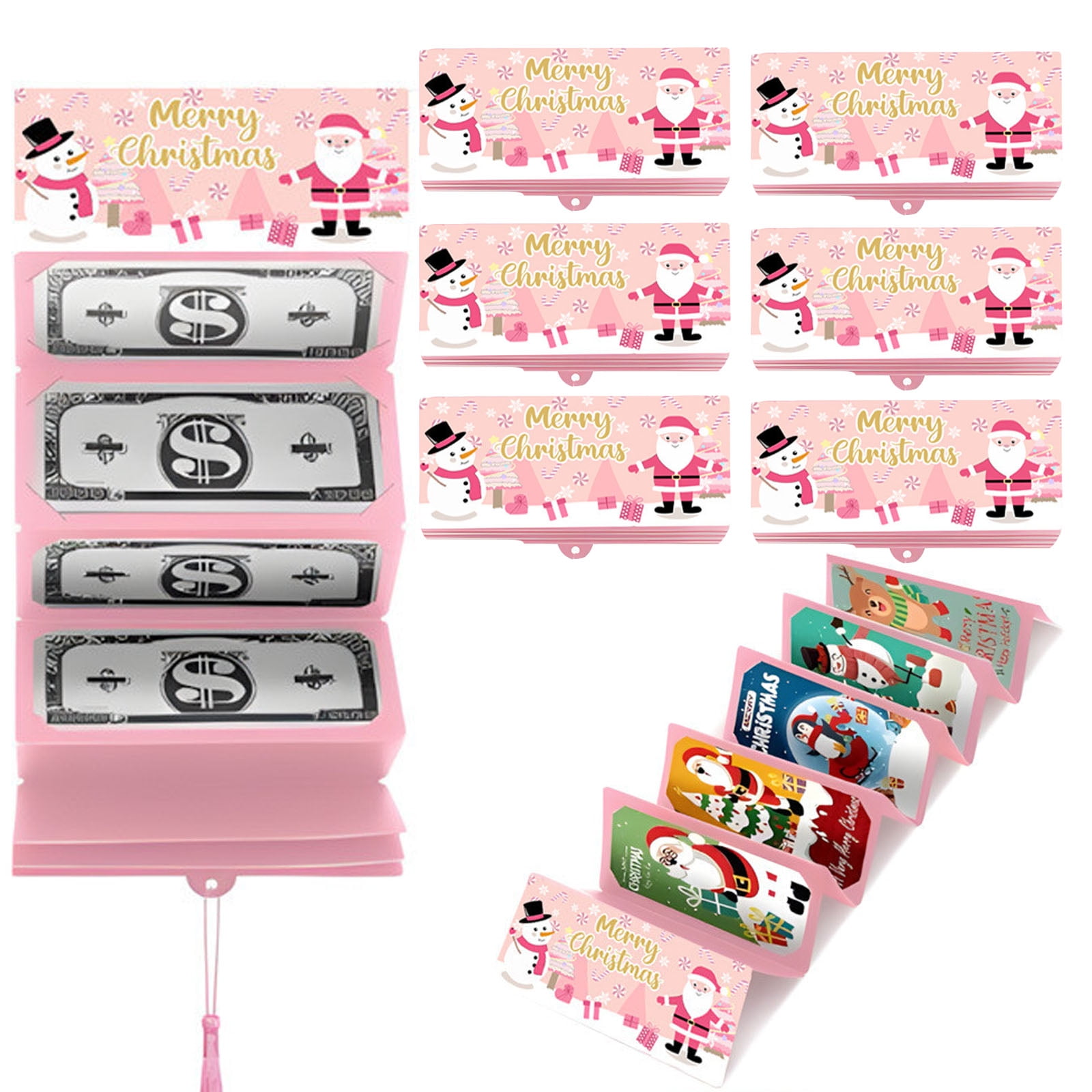 6 Pack Christmas Cash Gift Envelopes, 2026 New Christmas Money Holders ...