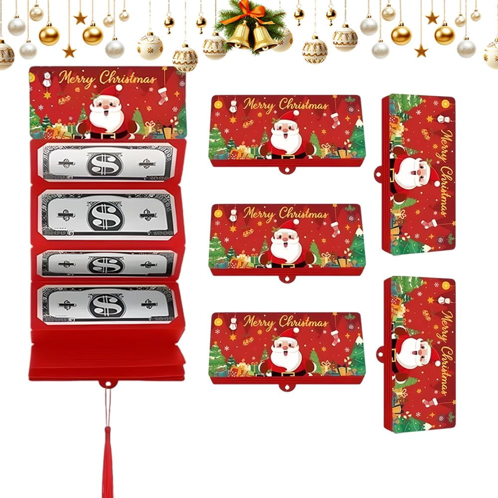 6 Pack Christmas Cash Gift Envelopes, 2026 New Christmas Money Holders ...