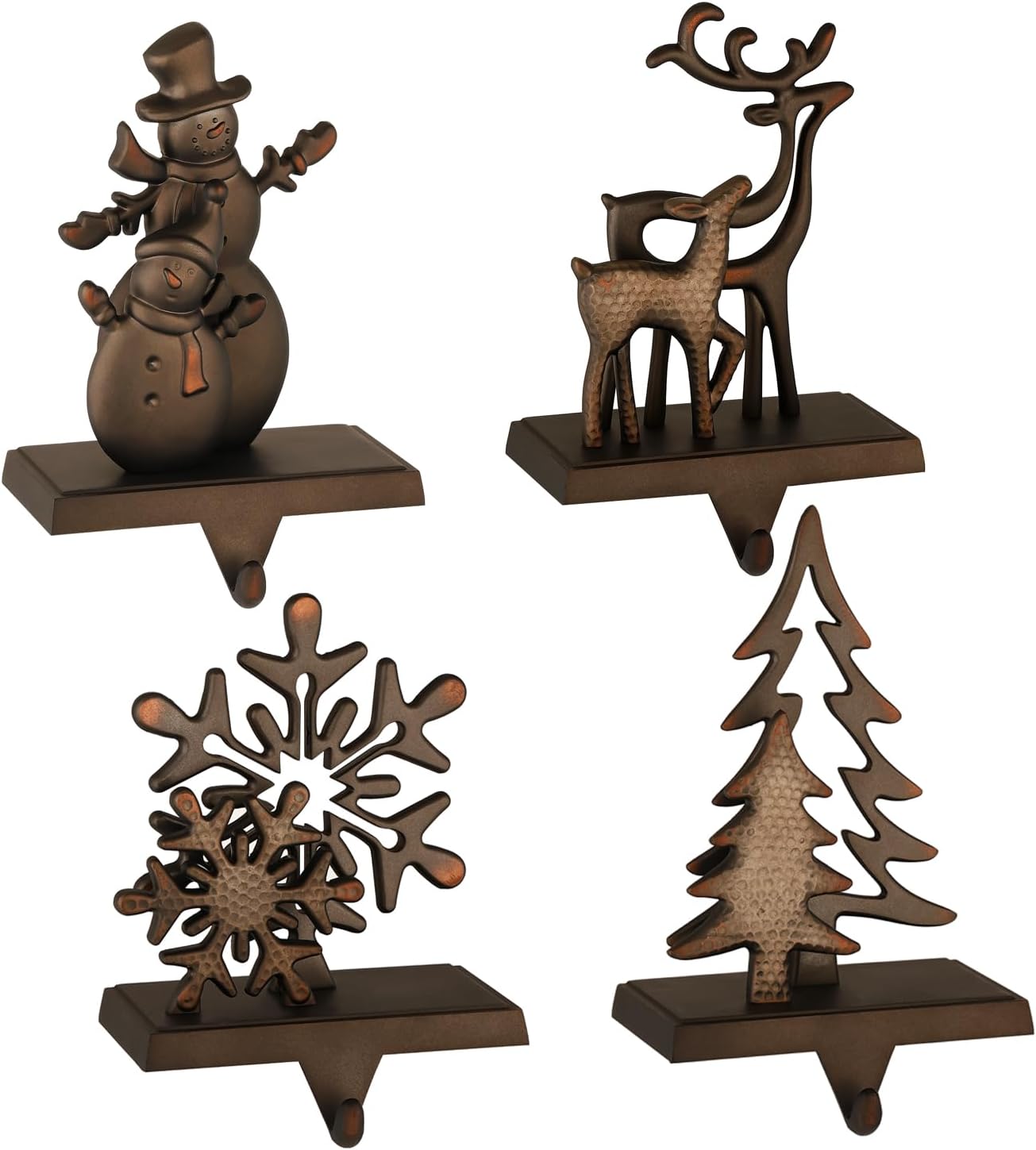 6 Pack Christmas Stocking Holders for Mantle, Uniquely Designed ...