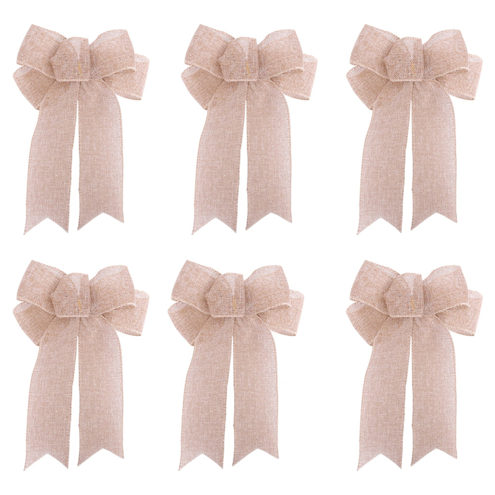 6 Pack Christmas Tree Bows Decorations,9.4"x19" Wreath Bow with Edge ...