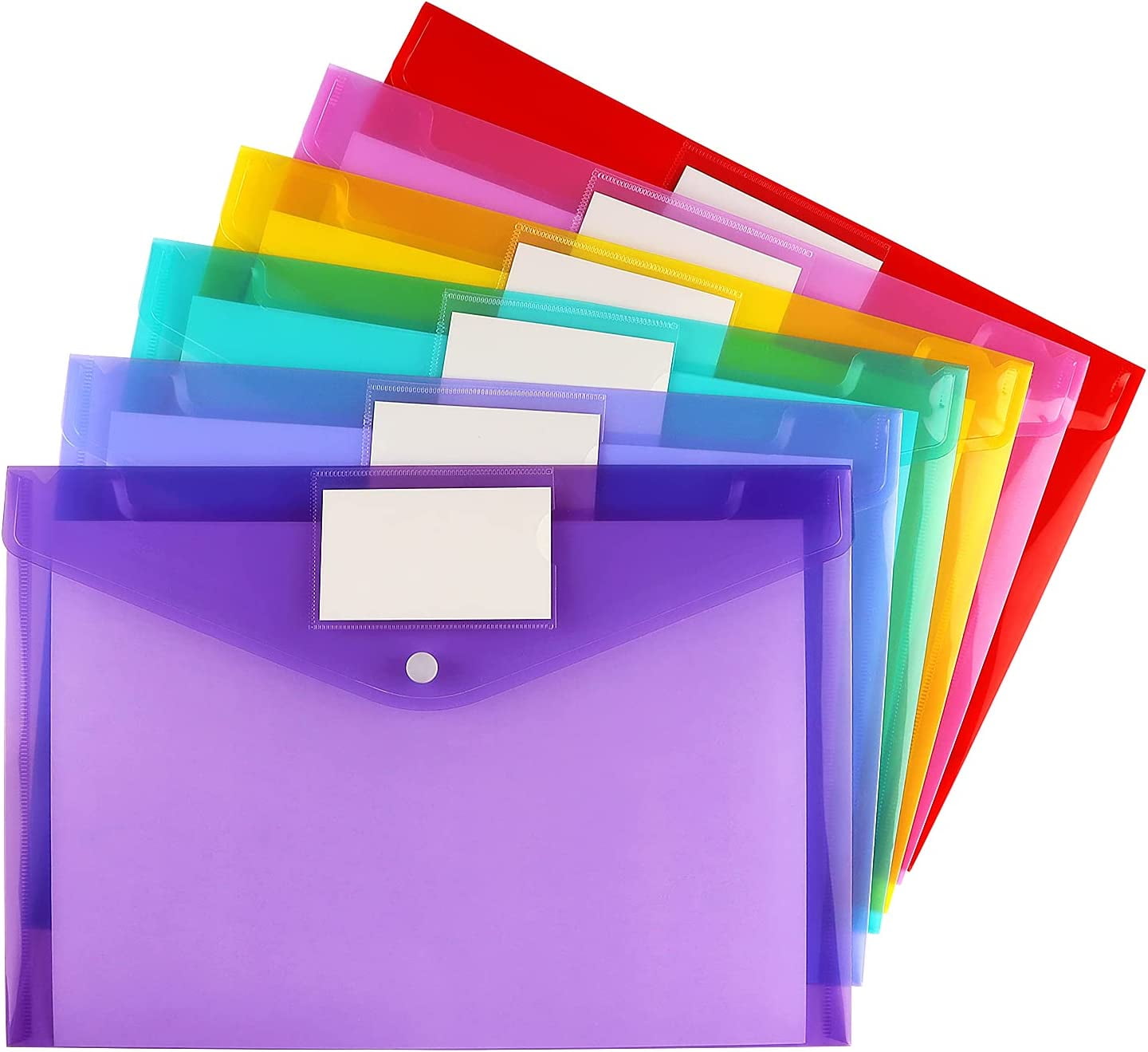 6 Pack Clear Document Folders Plastic Envelopes Poly Envelopes File ...