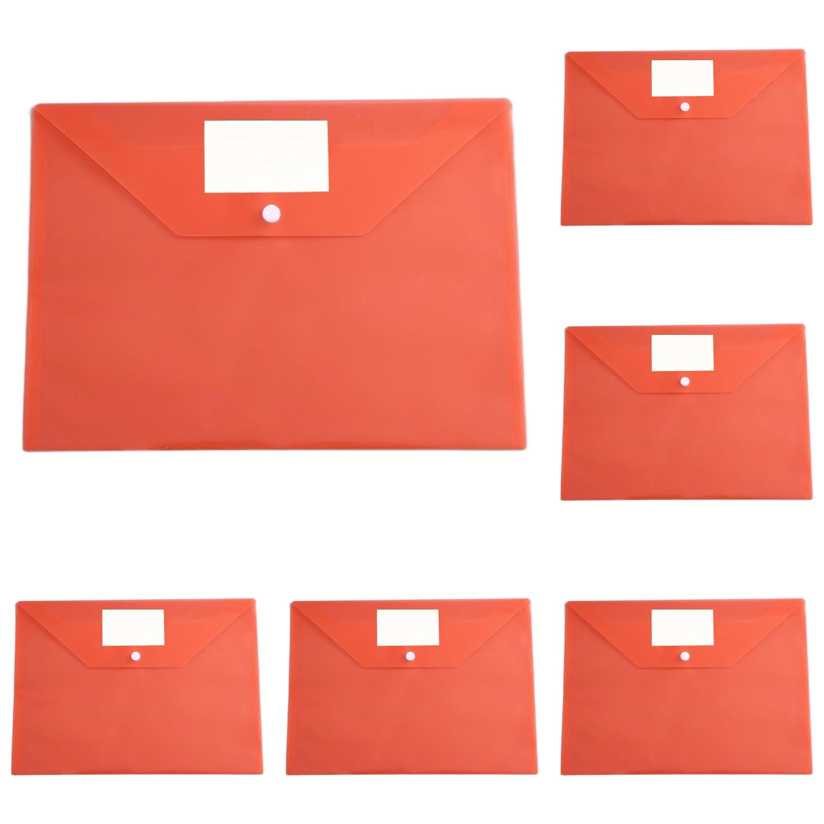 6 Pack Clear Document Folders Plastic Envelopes Poly Envelopes File ...