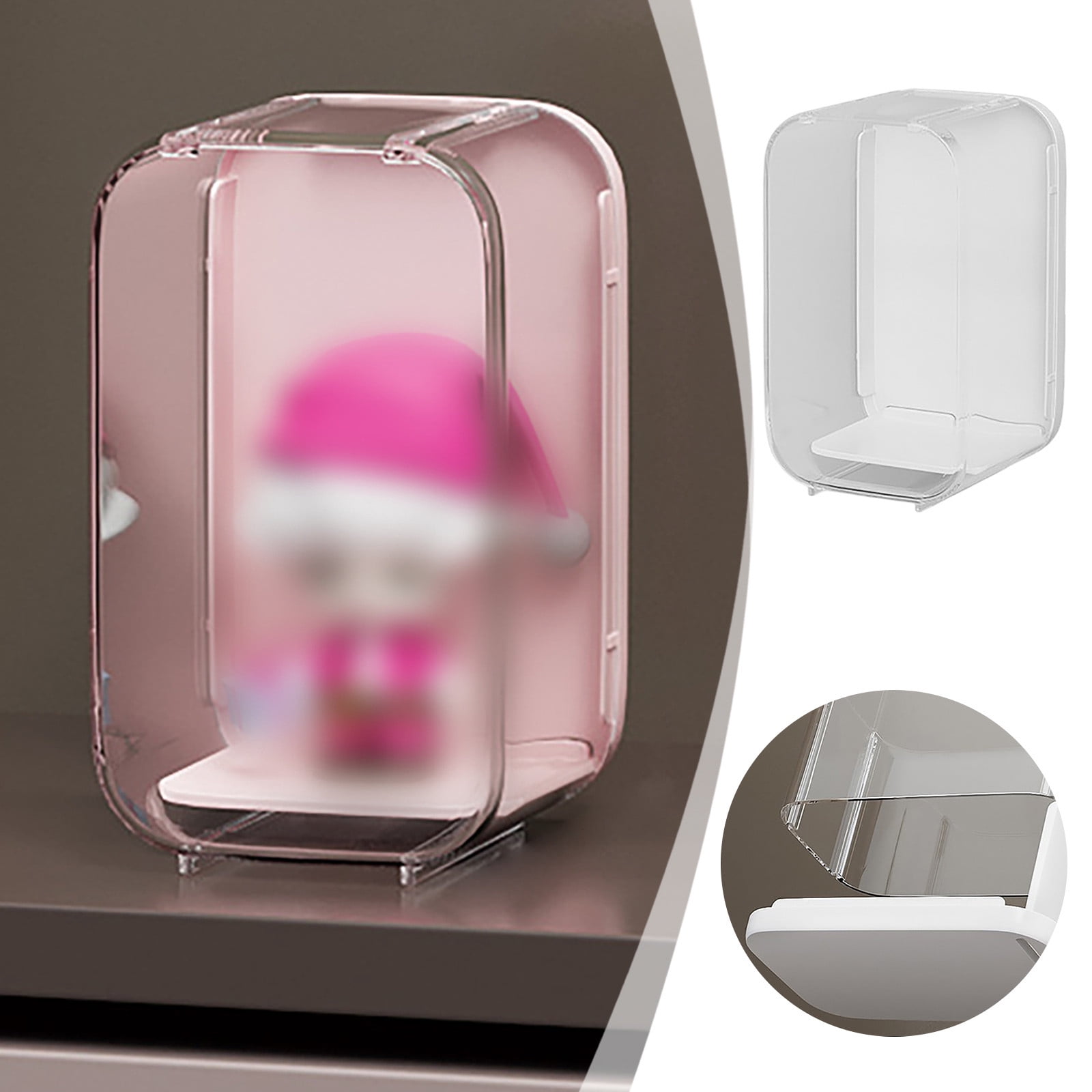 6 Pack Clear Doll Display Boxes Stackable Acrylic Showcase For ...