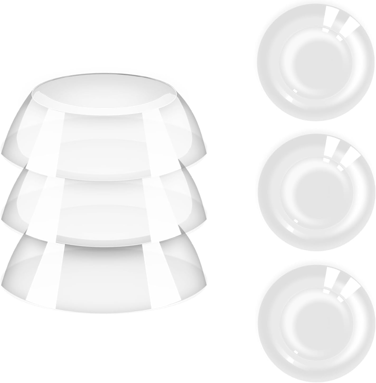 6 Pack Clear Door Stoppers for Wall 1.6 in Door Knob Wall Protector ...