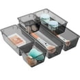 6 Pack Clear Drawer Organizer Set, Acrylic Drawer Storage Trays ...