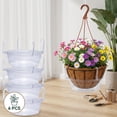 6 Pack Clear Hanging Basket Drip Trays, 12in Hook-On Design Plant ...
