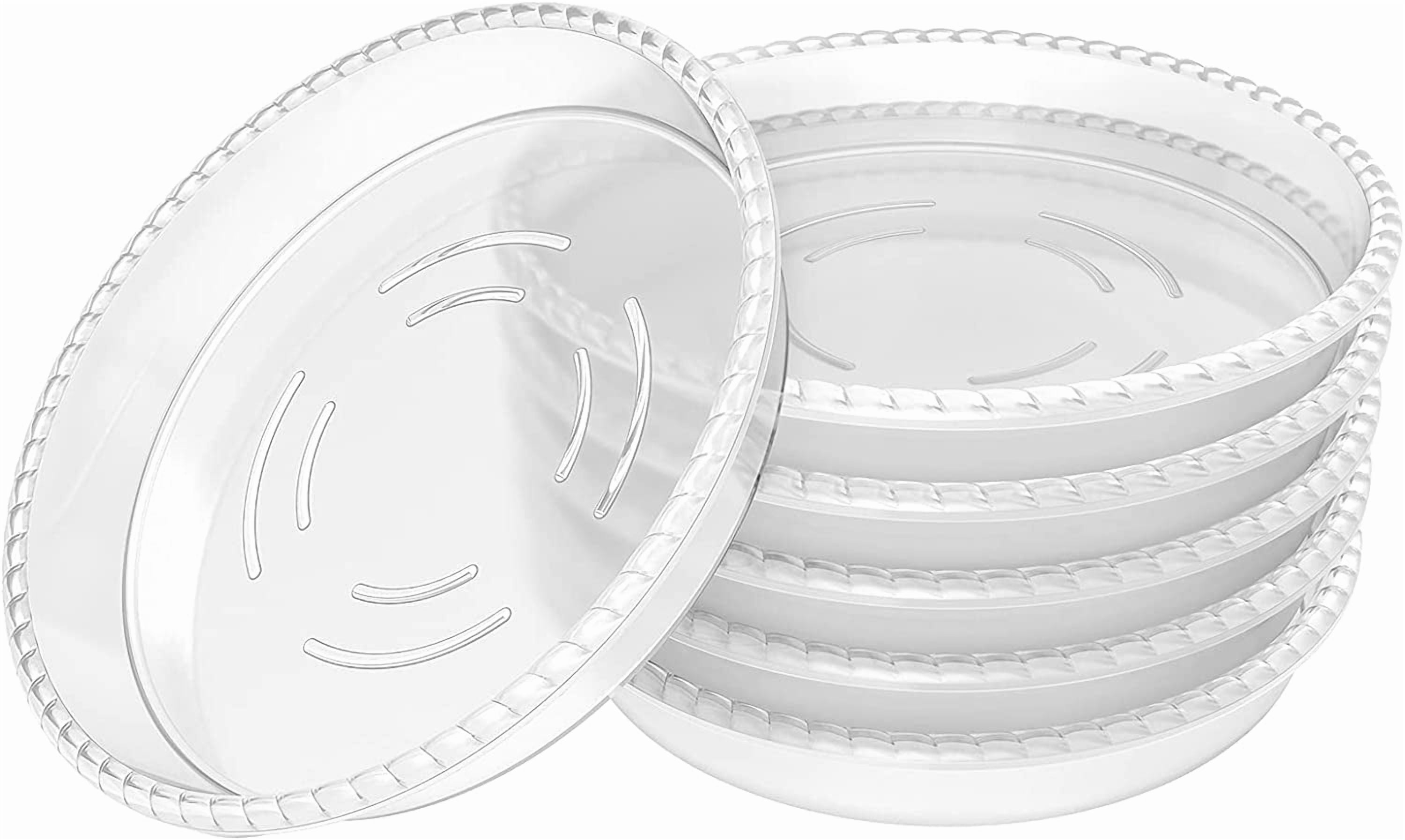 6 Pack Clear Plant Saucer 5 6 8 10 12 14 Inch, Plastic Plant Trays for ...