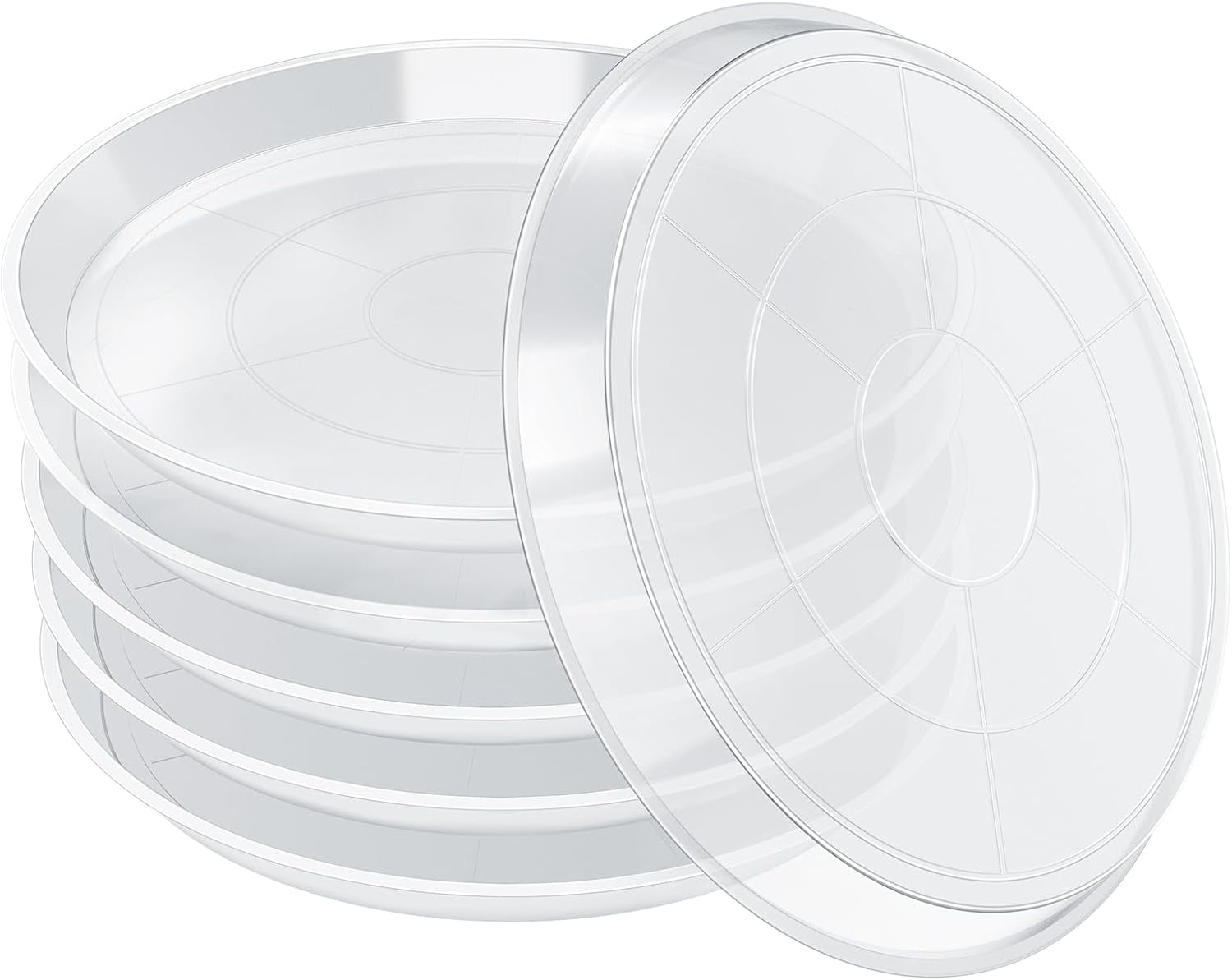 6 Pack Clear Plant Saucer, Durable Plant Drip Trays Saucers for Pots ...