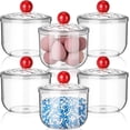 6 Pack Clear Plastic Apothecary Jars with Lids 30 oz Shatterproof Clear ...