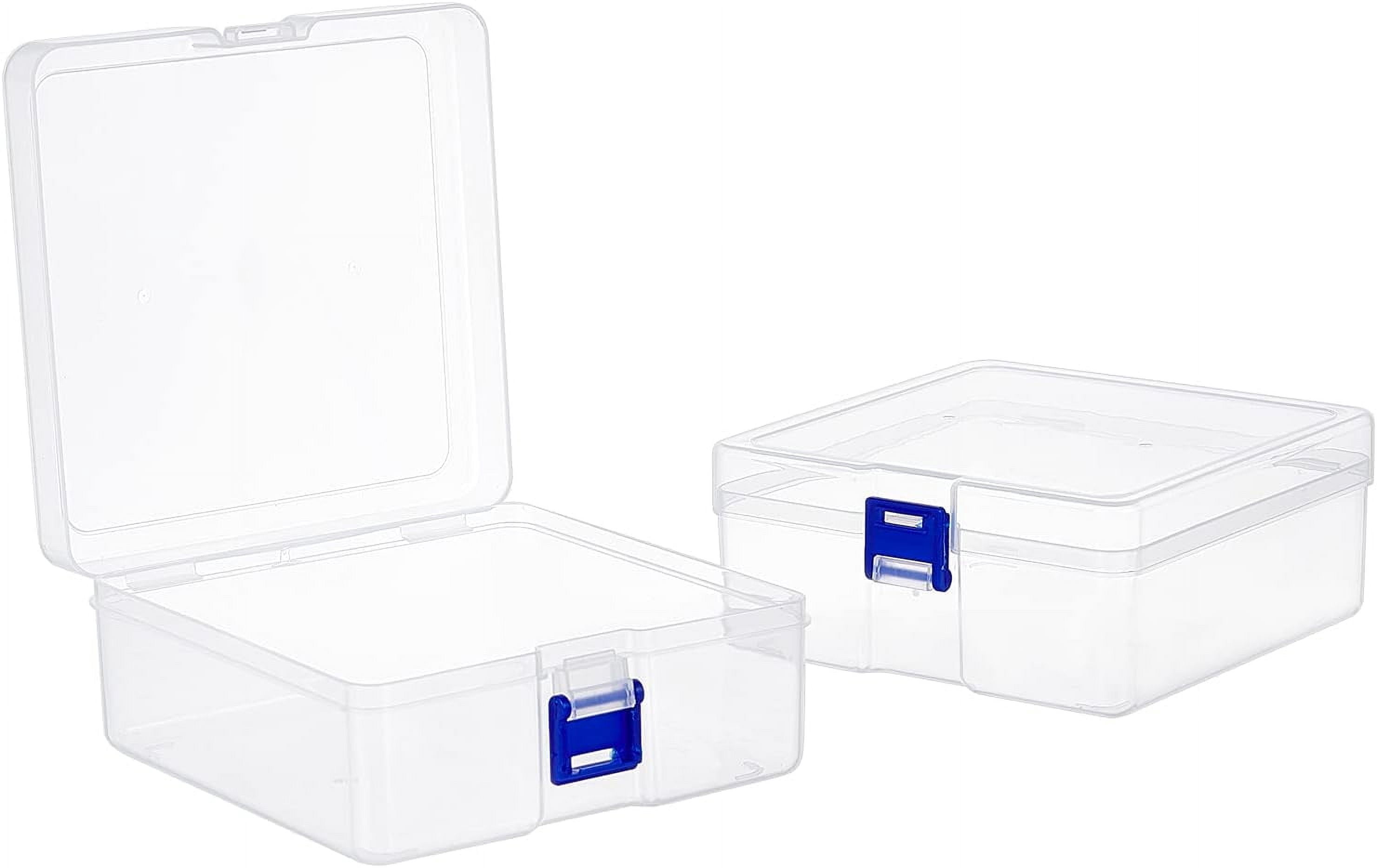 6 Pack Clear Plastic Beads Storage Containers Boxes with Lids Small ...