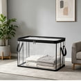 6 Pack Clear Plastic Storage Bins with Zippers, Large Transparent ...