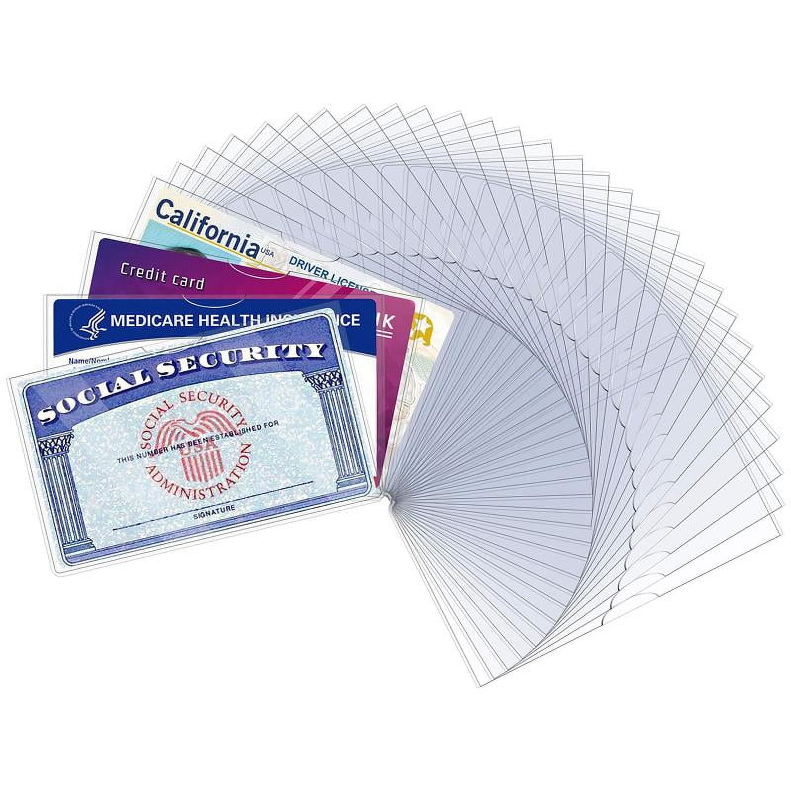 6 Pack Clear Social Security Card Holder, Social Security Card ...