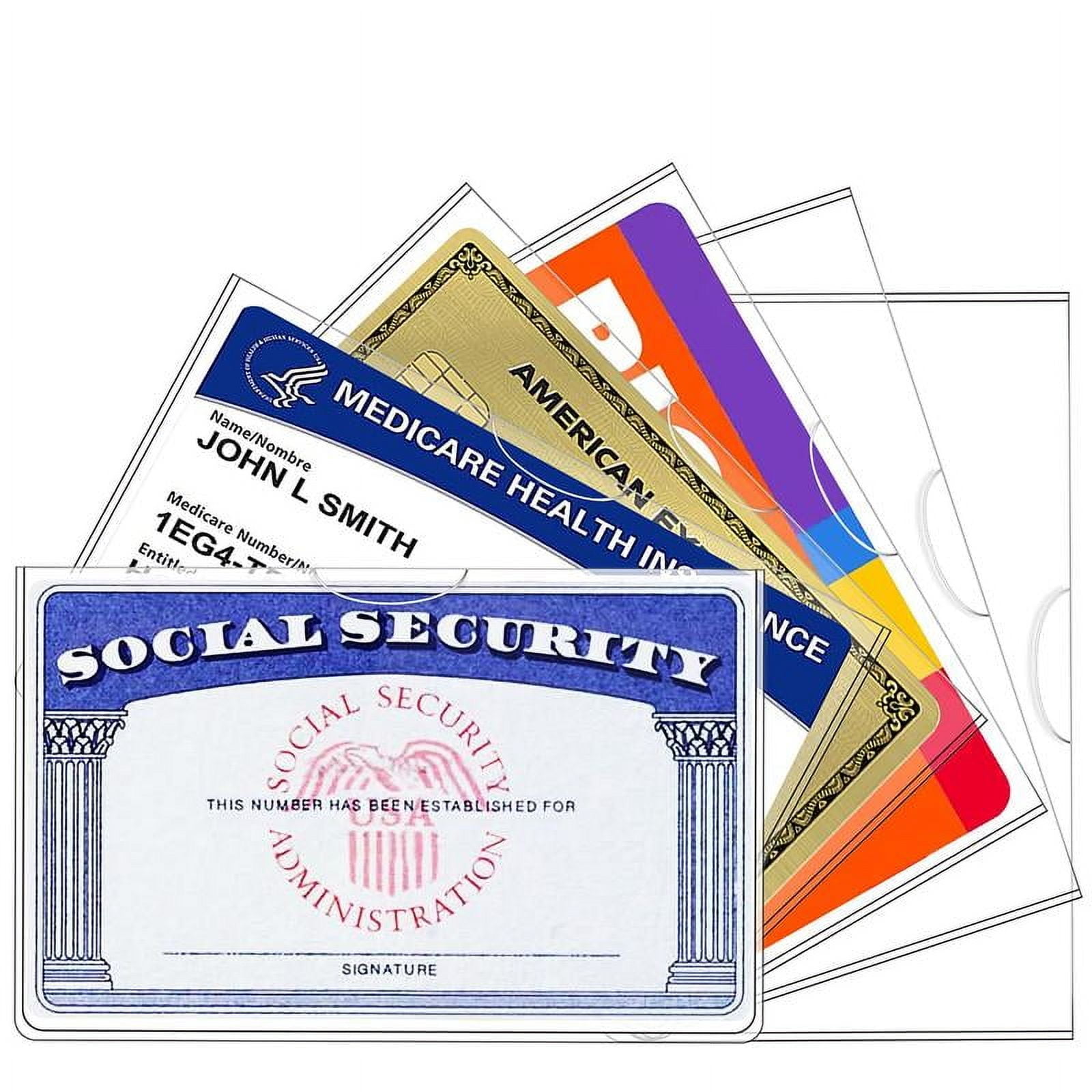 6 Pack Clear Social Security Card Holder, Social Security Card ...