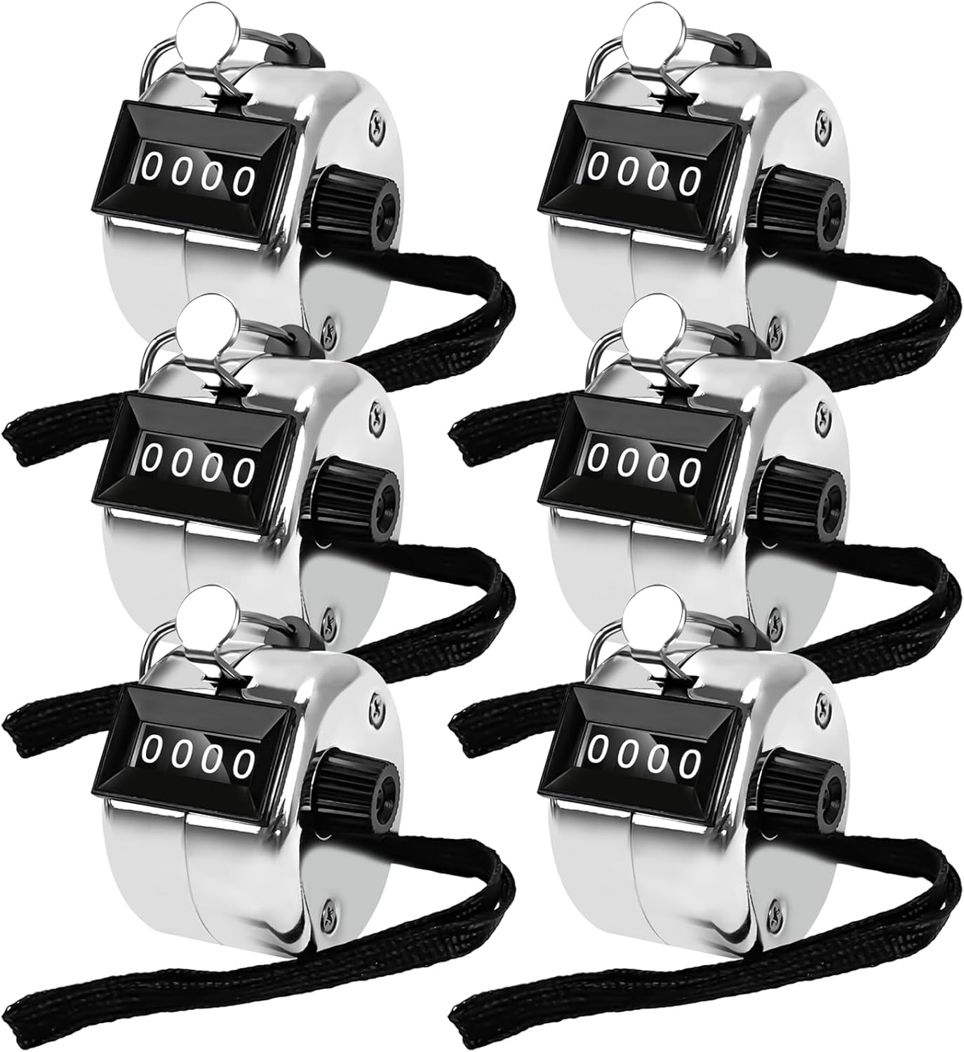 6 Pack Clicker Counter, Hand Tally Counters Clicker with Black Nylon ...