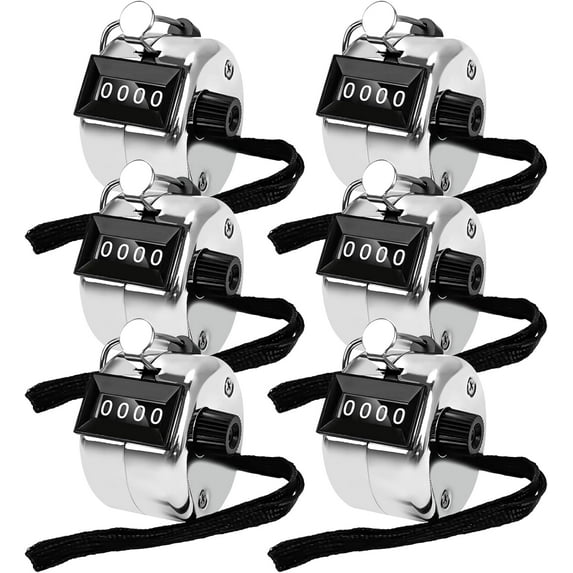 6 Pack Clicker Counter, Hand Tally Counters Clicker with Black Nylon ...
