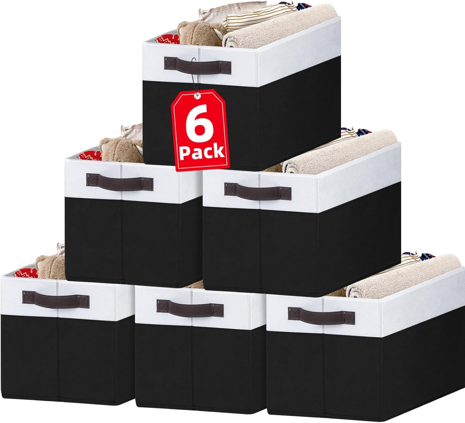 6 Pack Closet Organizers and Storage Bins, Cute Dorm Room Essentials ...