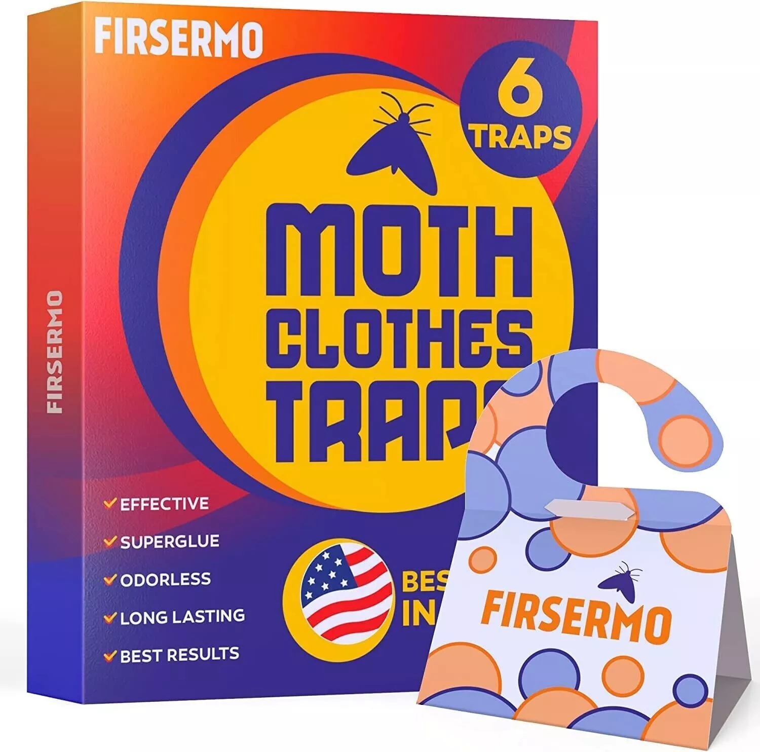 SLITZ Clothes Moth Traps, Sticky Pheromone Glue, Bug Repellent for ...